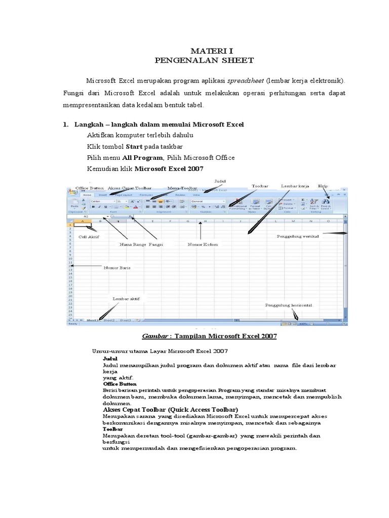 Panduan Dasar Microsoft Excel | PDF | Metode & Bahan Ajar