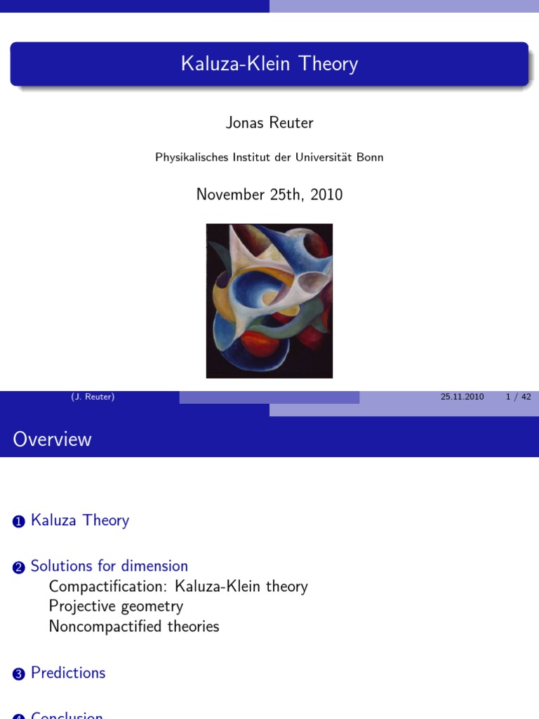 Kaluza Klein PDF | PDF | Field (Physics) | Dimension
