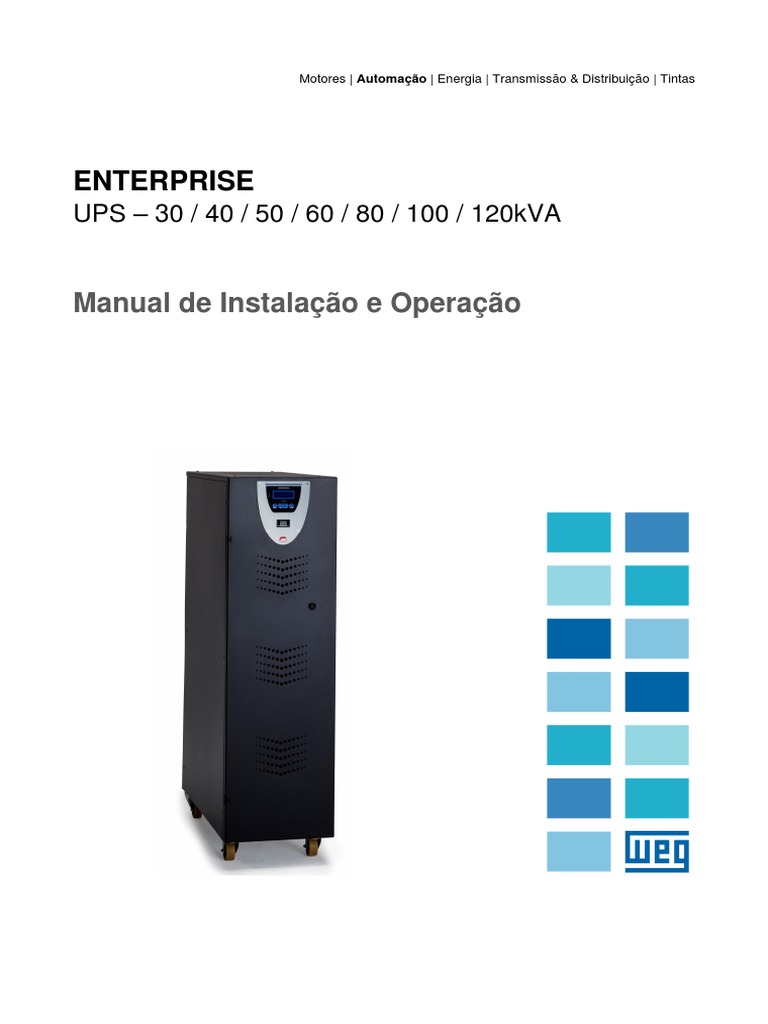 WEG Enterprise Manual de Instalacao e Operacao 0502132 Manual Portugues ... WEG Enterprise Manual de Instalacao e Operacao 0502132 Manual Portugues ...