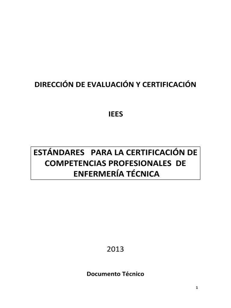 Normas de Competencia Del Profesional Técnico | PDF