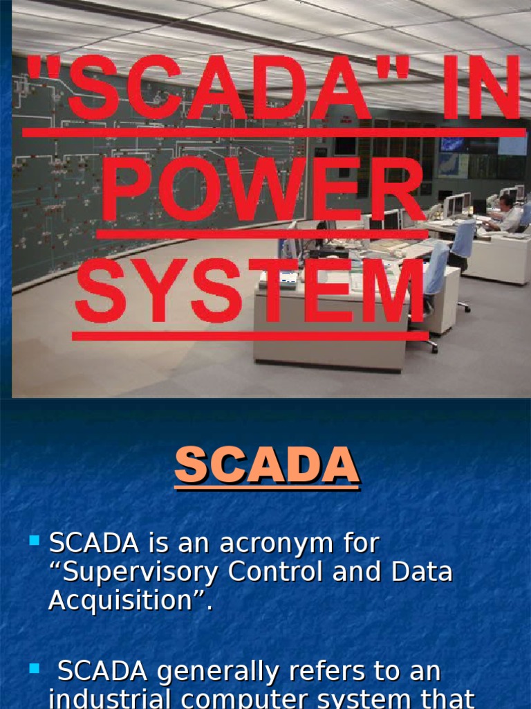 SCADA | Download Free PDF | Electric Power System | Scada