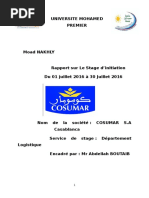 Rapport de Stage (Cosumar) - Fabrication Mécanique | PDF | Inventaire | Sucre