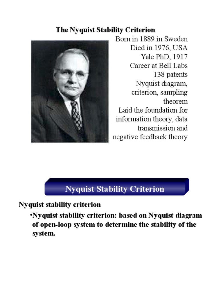 The Nyquist Stability Criterion | PDF | Control Theory | Emergence