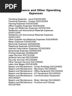 MOOE Expenditure Breakdown Guide | PDF | Expense | Business