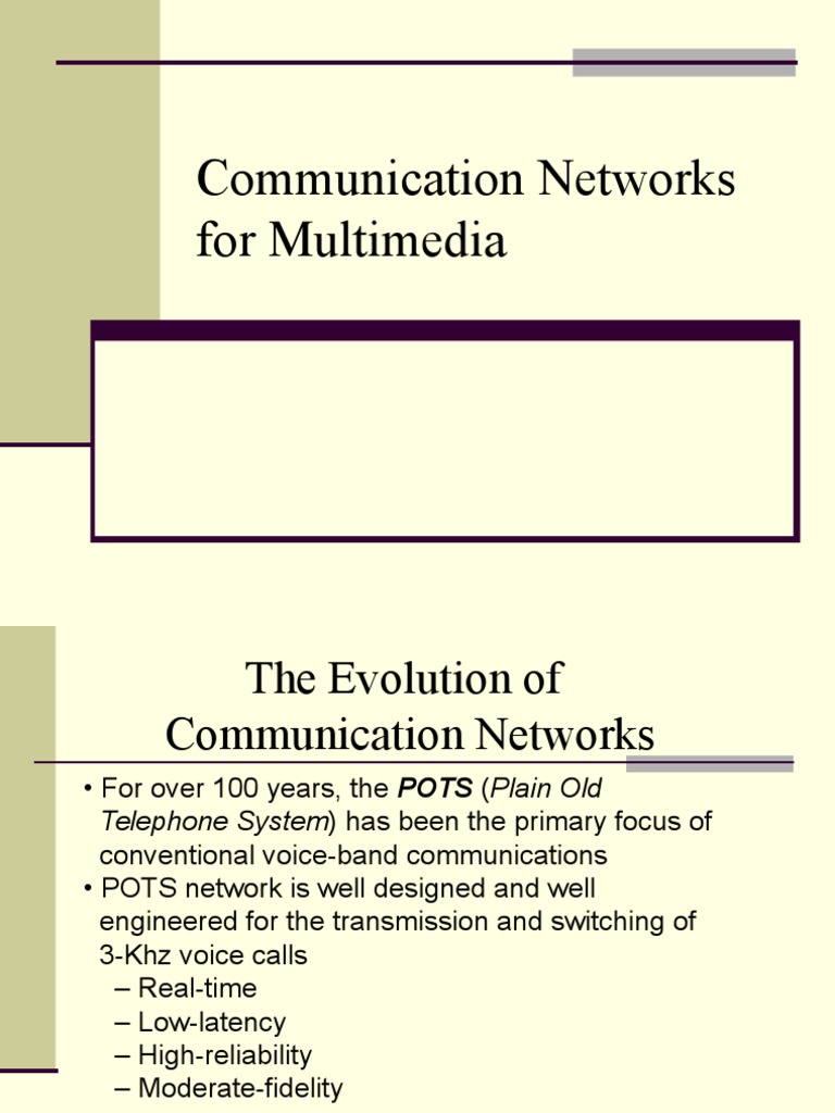 Communication Networks For Multimedia | PDF | Network Congestion | Computer Network