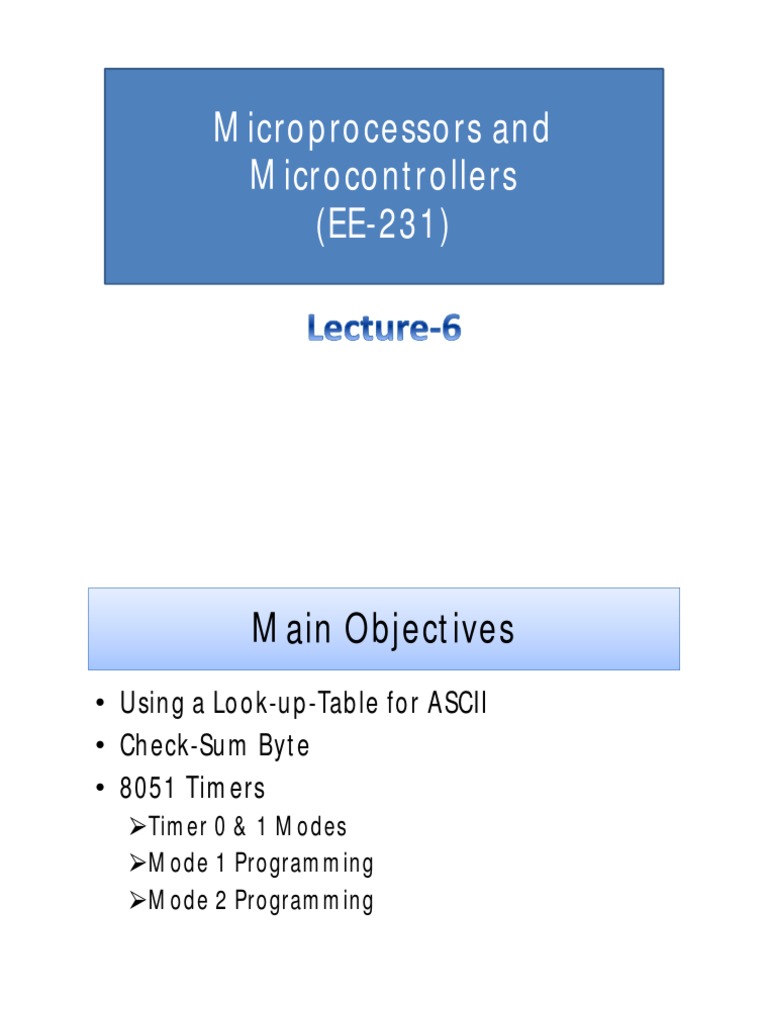 Lecture-6 (Microprocessors and Microcontrollers) | Download Free PDF | Computer Engineering ...