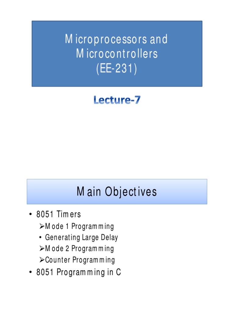 Lecture-7 (Microprocessors and Microcontrollers) | Download Free PDF | Integer (Computer Science ...