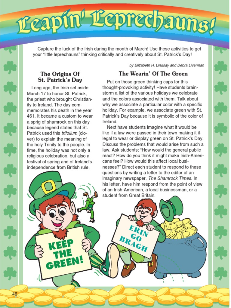 St. Patrick's Day Activities Guide | PDF | Social Science | Travel