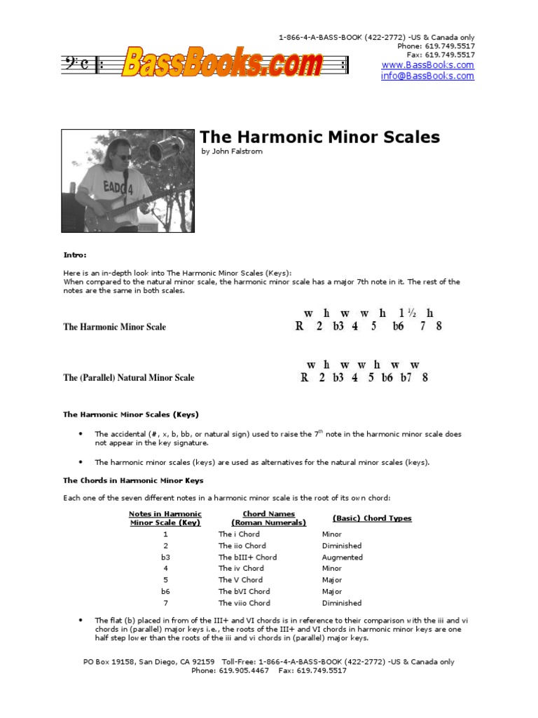 The Harmonic Minor Scales PDF | PDF | Chord (Music) | Minor Scale