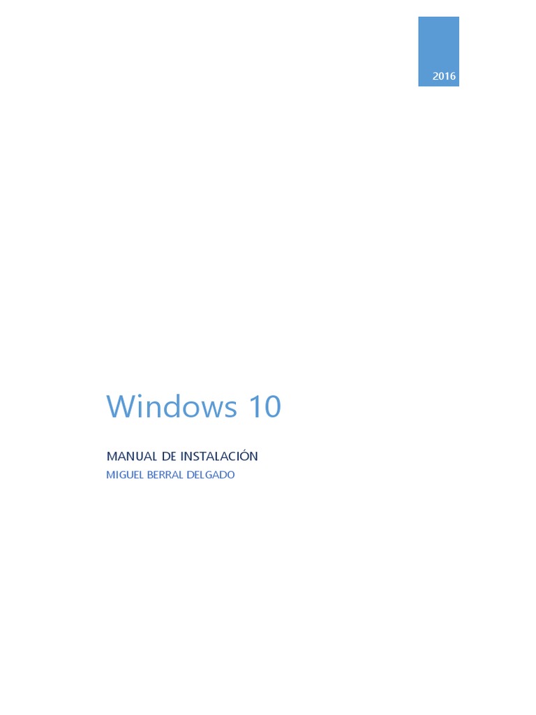 Manual de Instalación de WIndows 10 | PDF | Windows 10 | Memoria USB
