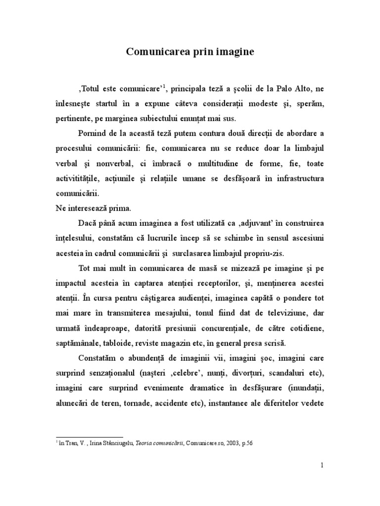 Comunicarea prin imagine-eseu