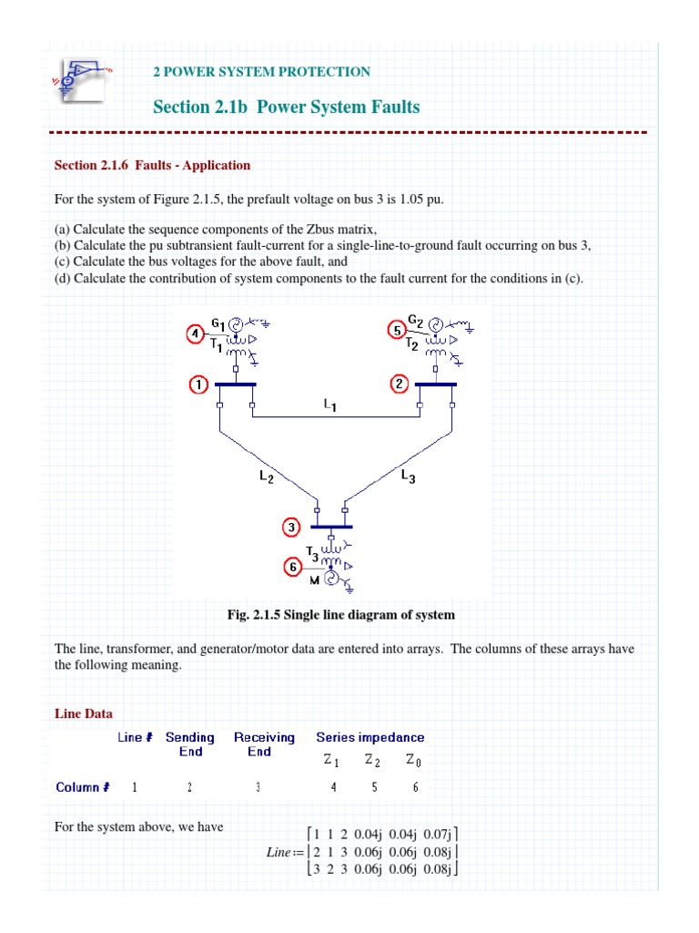 2 - 1b Power System Faults - Application PDF | PDF | Matrix ...