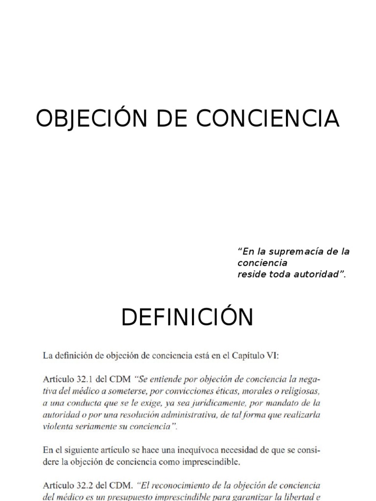 Objeción de Conciencia