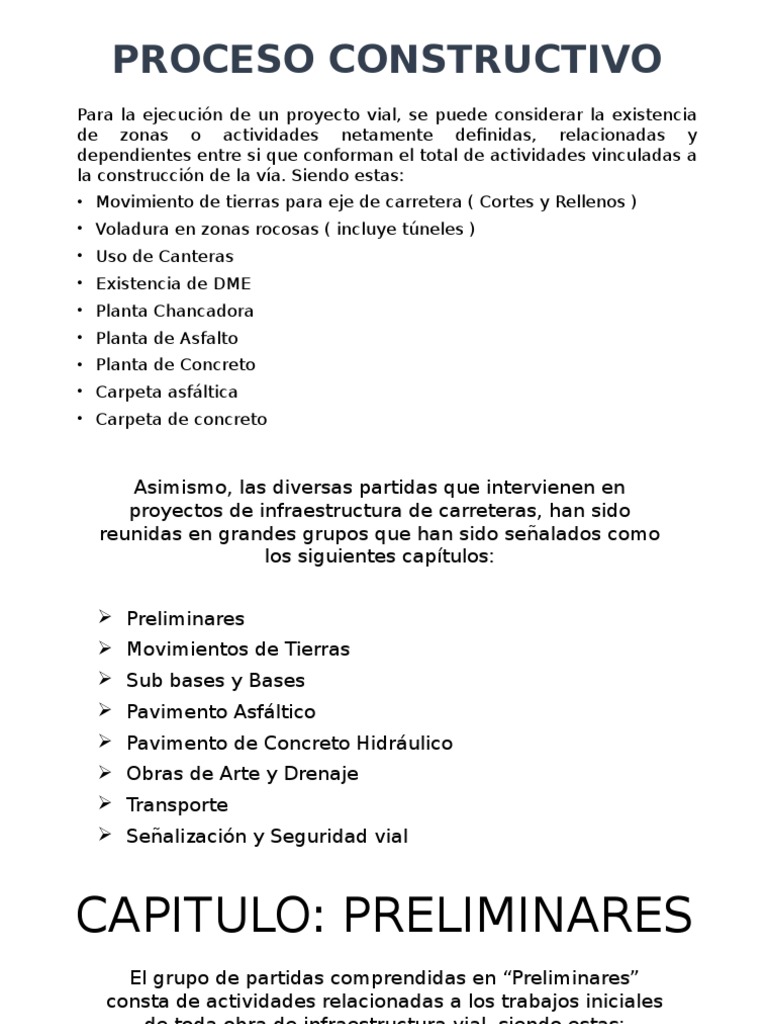 Proceso Constructivo | PDF | La carretera | Hormigón