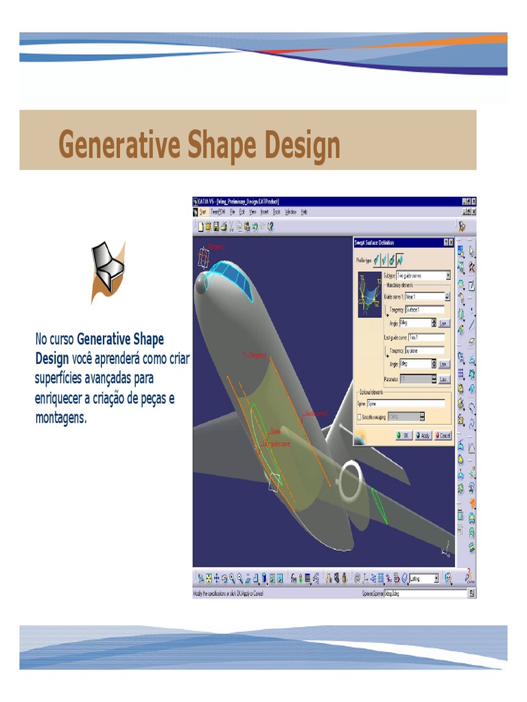 CATIA V5 Generative Shape Design PDF | PDF | Desenho assistido por ...