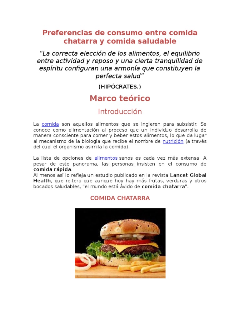 Preferencias de Consumo | PDF | Comida chatarra | Marketing