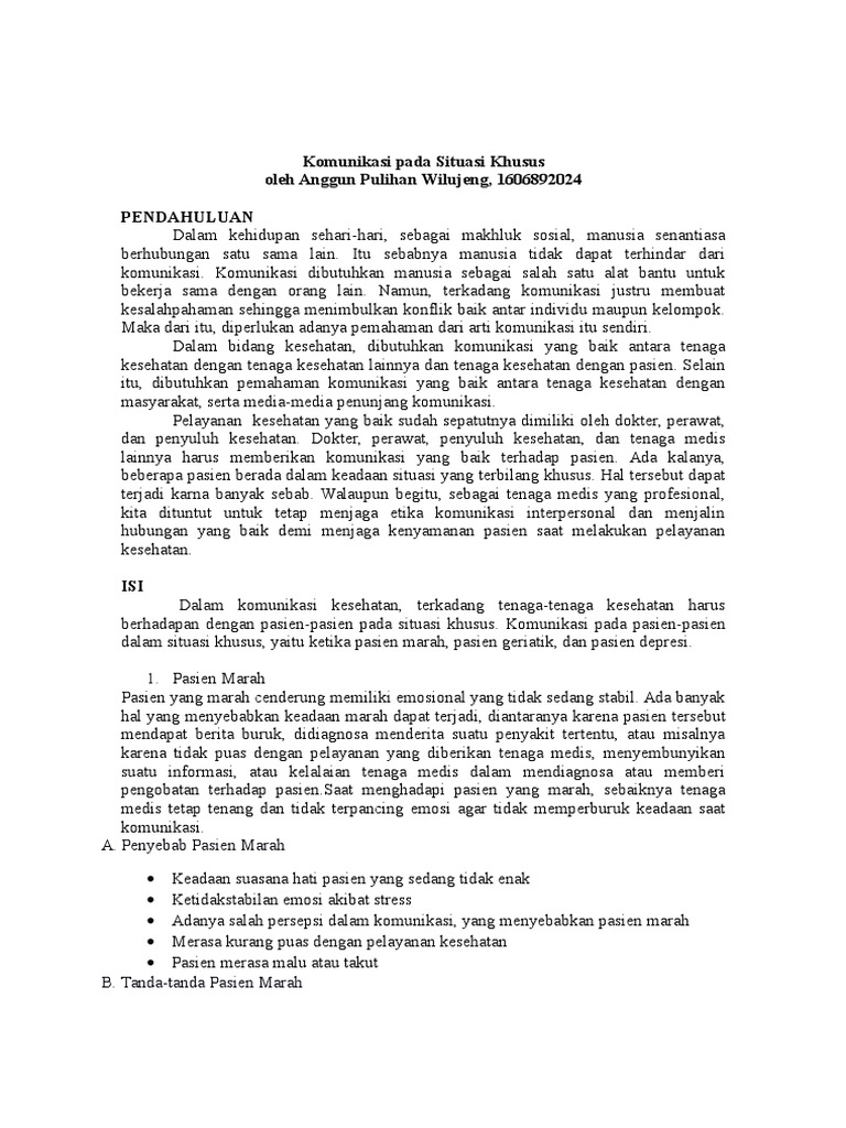 Anggun Komkes FG4 Topik 1 | PDF