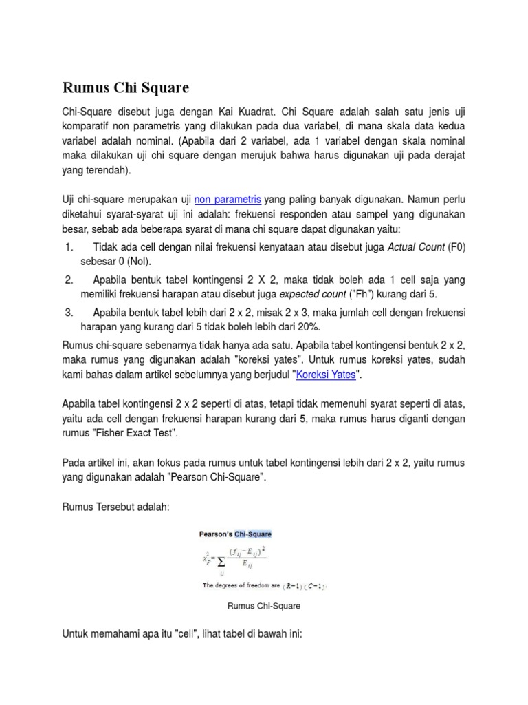 Rumus Chi Square | PDF
