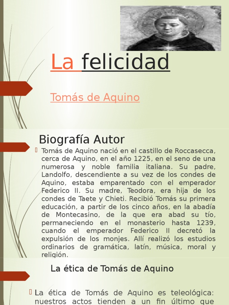 La Felicidad | PDF | Tomás de Aquino | Felicidad