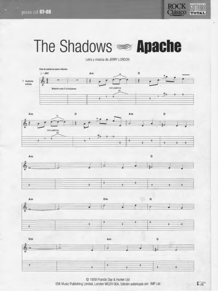 The Shadows - Apache | PDF | Entretenimiento (general)