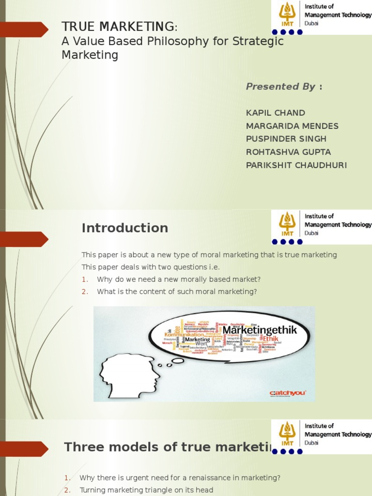 True Marketing Final | PDF | Marketing | Science