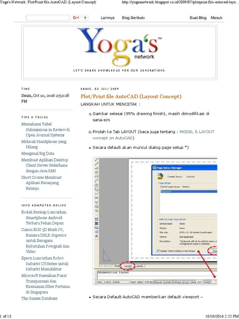 Print File Autocad Layout Concept Pdf
