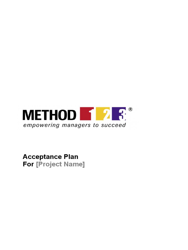 Planning Template - Acceptance Plan | PDF | Copyright | Document