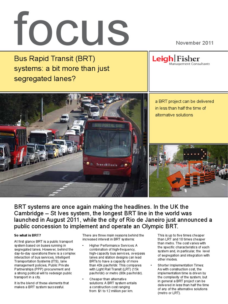 Bus Rapit Transit | PDF | Rapid Transit | Bus