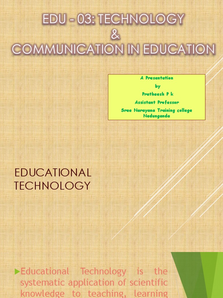 Educational Technology Notes 1 | PDF | System | Educational Technology