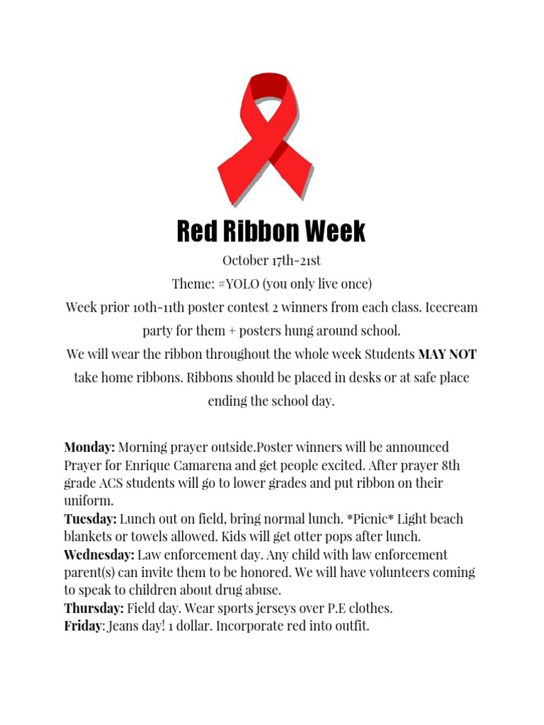 Red Ribbon Week | PDF