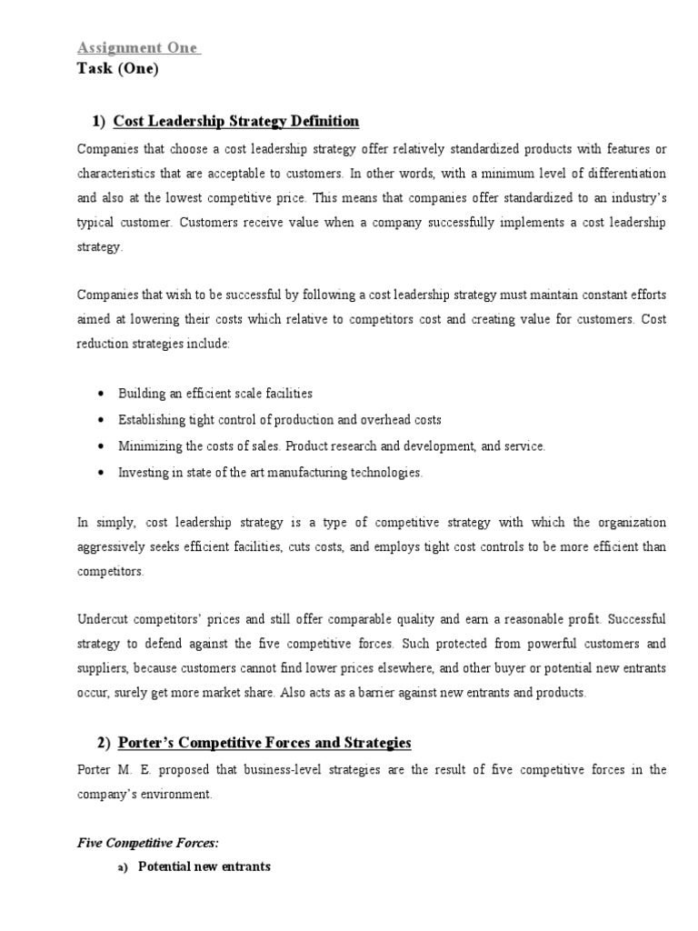 Cost Leadership Strategy Explained | PDF