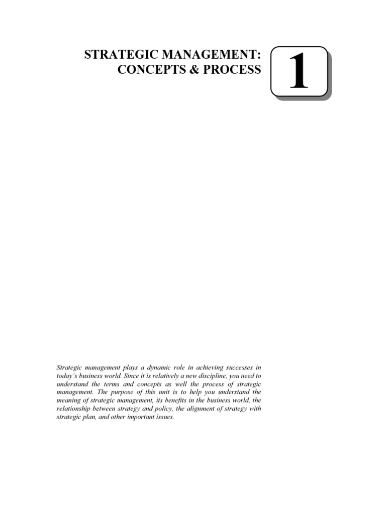 Strategic Management Concepts Process | PDF | Strategic Management ...