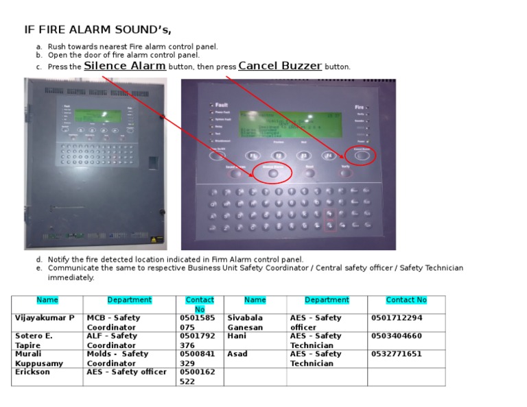 Fire Alarm Control Panel Handing Steps. | PDF
