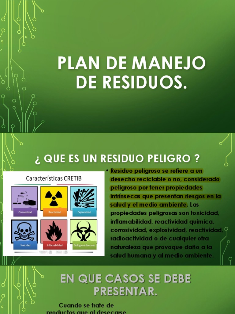 Plan de Manejo de Residuos | PDF | Residuos | Industrias