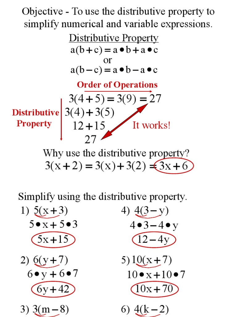 Distributive Property PPT 8-23-16 | PDF | Teaching Methods & Materials