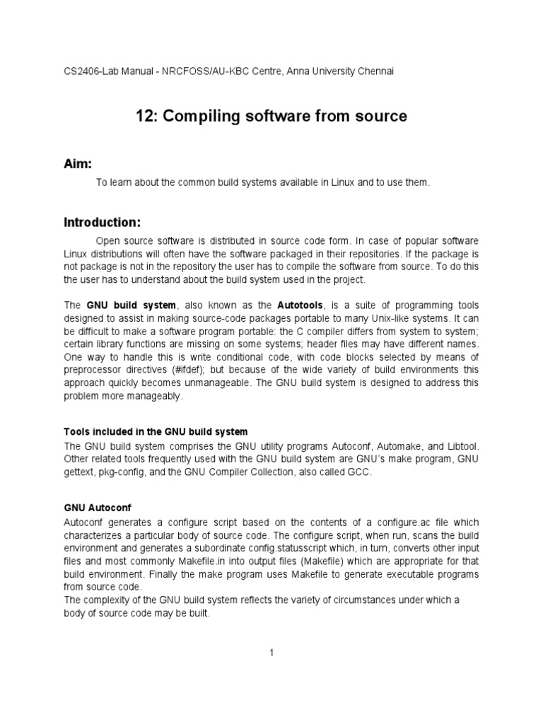 Compiling Software From Source | PDF | Utility Software | Application Software
