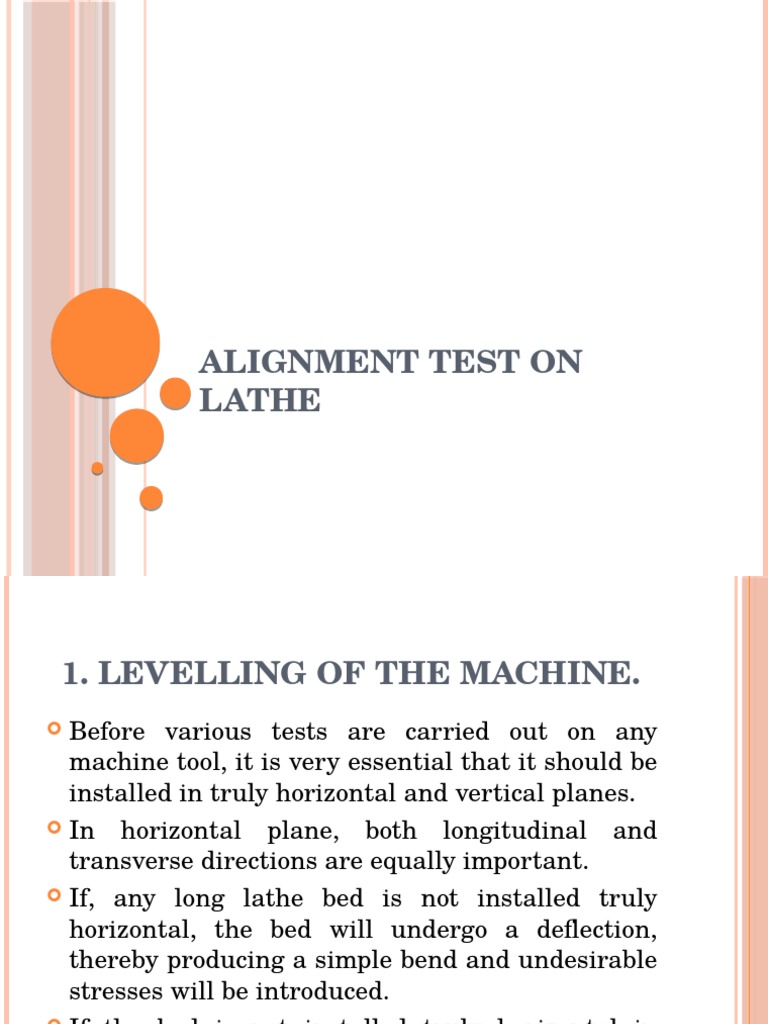 Lathe Machine Alignment Testing Guide | PDF | Tools | Metalworking