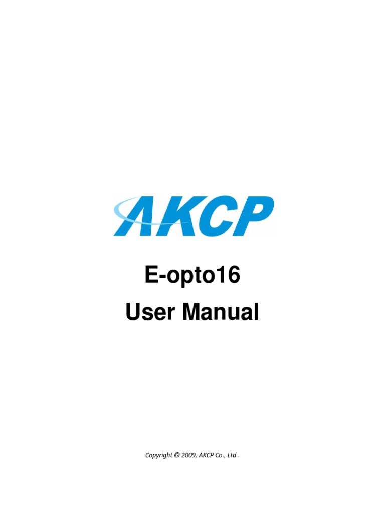 AKCP Manual E-Opto16 Securityprobe Expansion Unit | PDF | Port ...