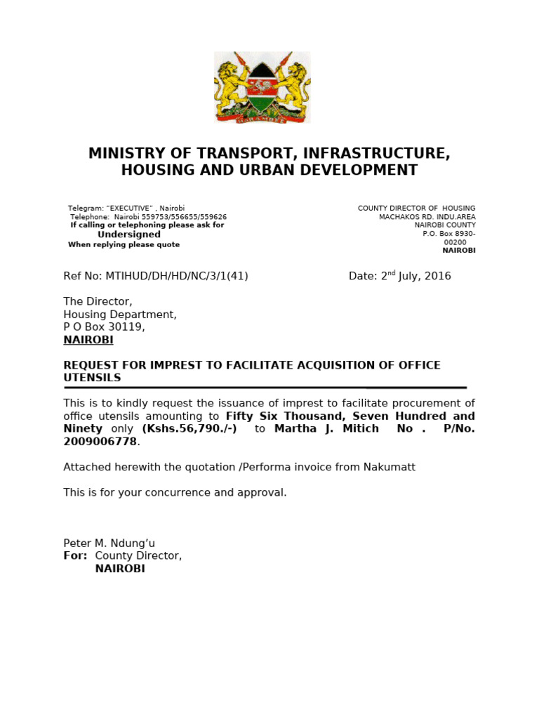 Ministry of Transport, Infrastructure, Housing and Urban Development ...