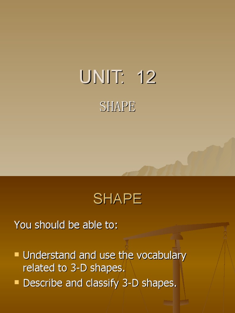 Shape Year 3 | PDF