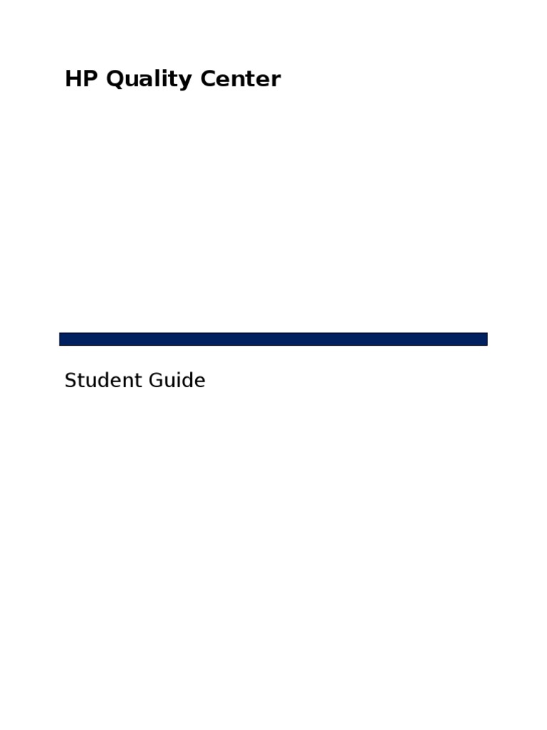 HP Quality Center Student Guide | PDF | Parameter (Computer Programming ...