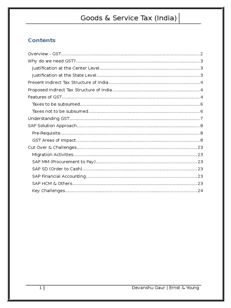 Goods & Service Tax (India) | PDF | Value Added Tax | Government Finances