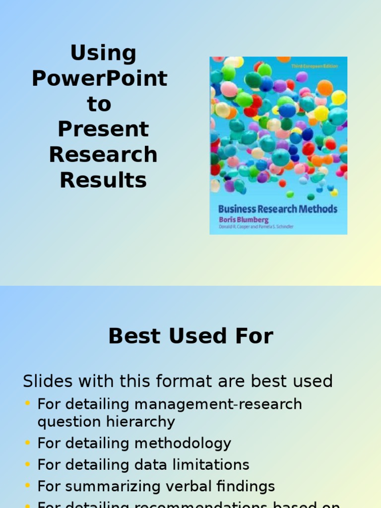 Using Powerpoint To Present Research Results | PDF | Hyperlink | Button ...