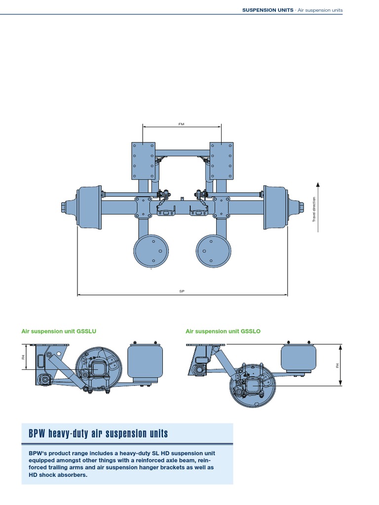 BPW Air Suspension Units Catalogue | PDF | Suspension (Vehicle) | Axle