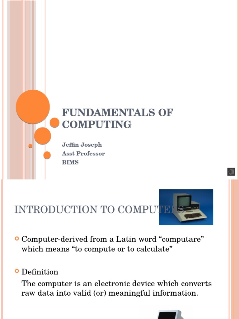 Fundamentals Computing Guide | PDF | Computer Data Storage | Computer Program