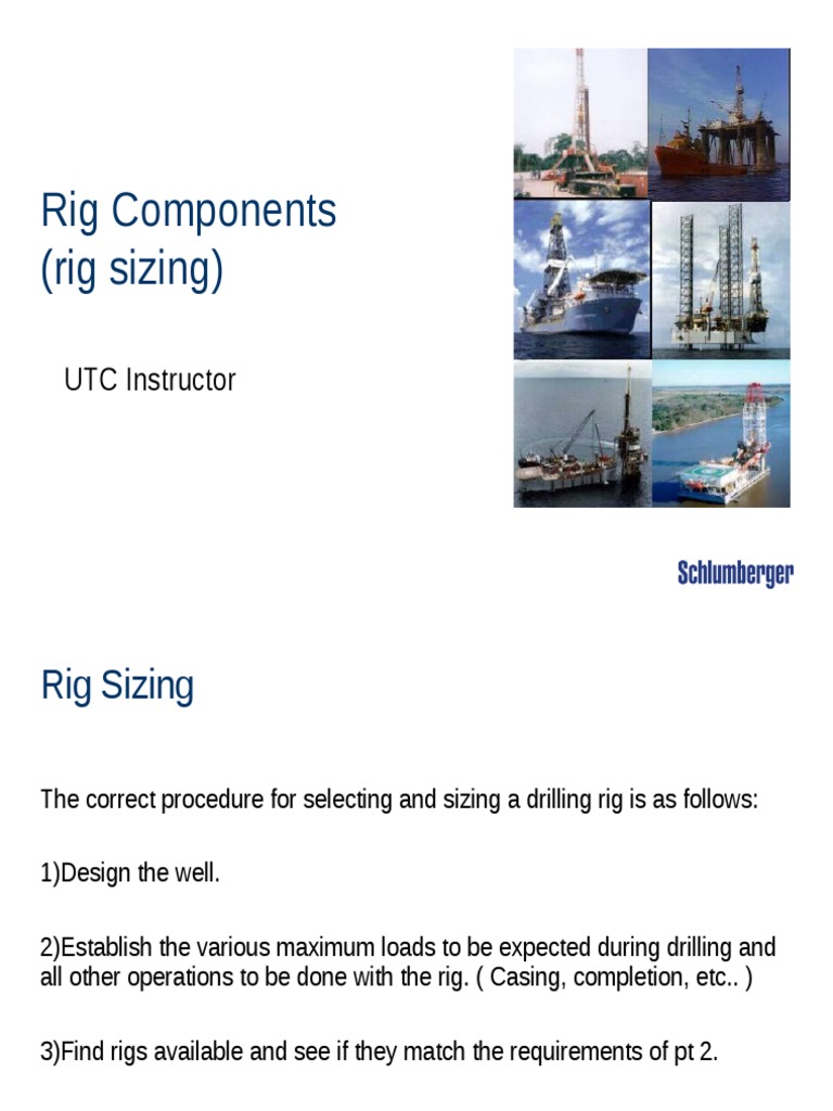 Drilling Rig Sizing Guide | PDF | Drilling Rig | Pump