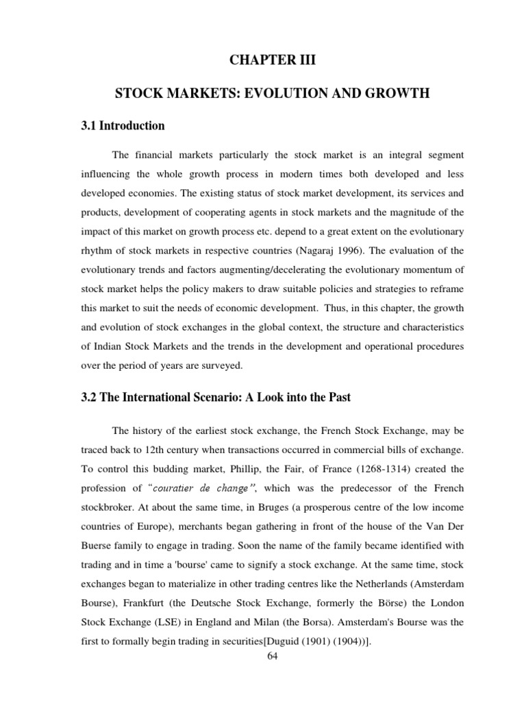 Stock Markets: Evolution and Growth | PDF | New York Stock Exchange ...