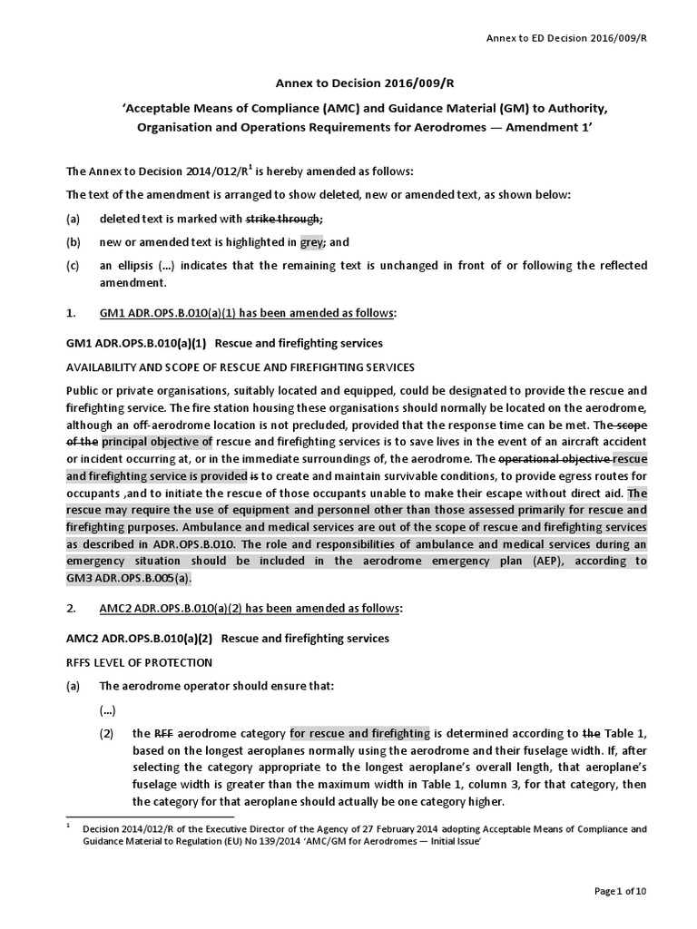 Easa Amc GM 2016 | PDF | Firefighting | Airbus