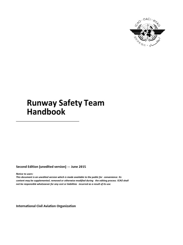 Icao Runway Safety Team Handbook | PDF | Airport | Risk
