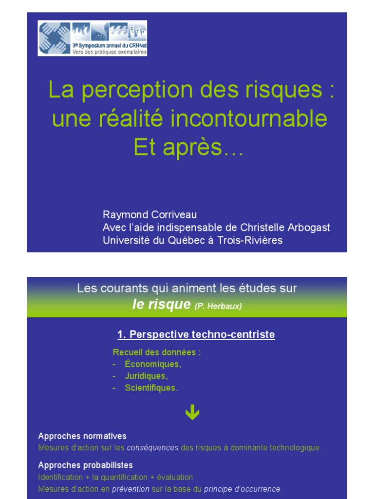 Perception du Risque | Risk | Ideologies